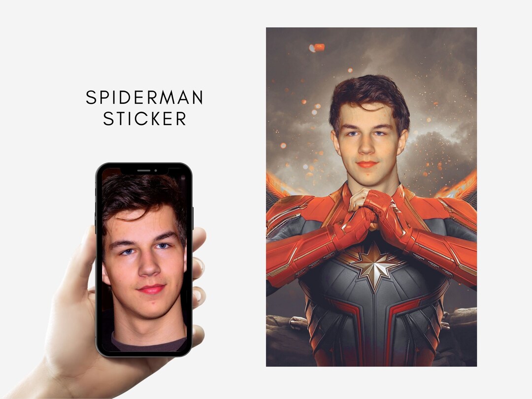 Personalised Spider Man Sticker, Custom Hero Sticker, Personalized ...