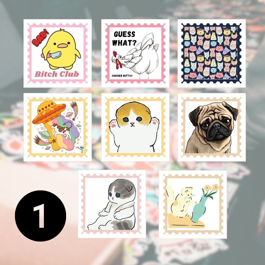 8 Bundle Sticker, Waterproof Funny Sticker, Matte Vinyl Stickers, 1.61. ...