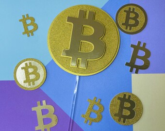 Bitcoin Cake Topper - Etsy UK