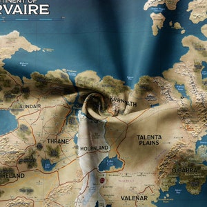 Map of Khorvaire Indoor Wall Tapestry Colored RPG Dungeons and Dragons ...