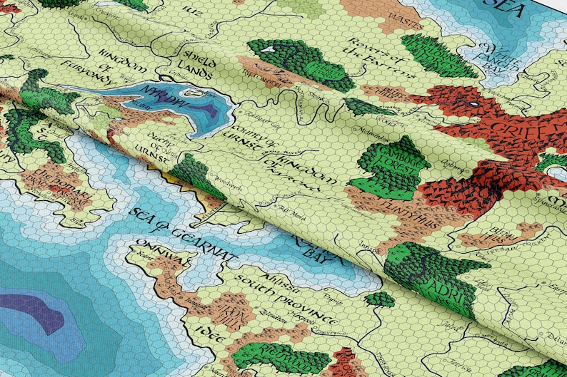 Dnd Greyhawk Wall Tapestry Flanaess Advanced Dungeons and Dragons ...