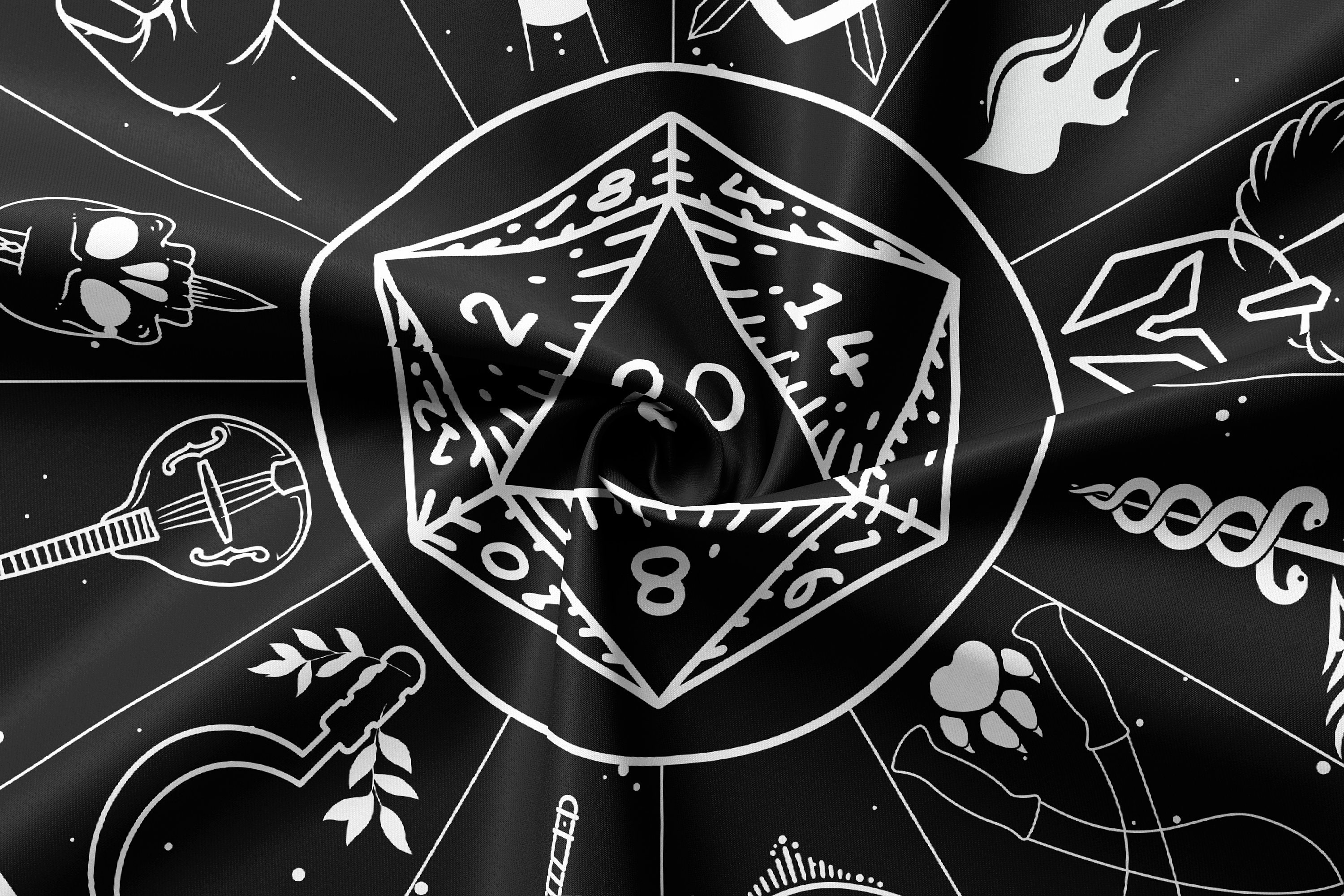 Dnd 5e Custom Indoor Wall Tapestry | Black and White Dungeons and ...