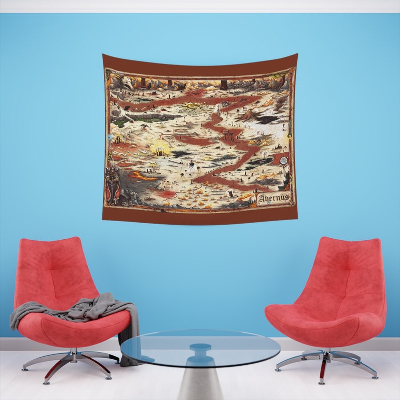 Dnd 5e Avernus Wall Tapestry Baldur's Gate Descent Into - Etsy