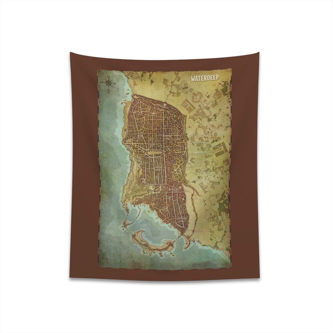 Dnd Waterdeep Wall Tapestry Dungeons and Dragons Indoor RPG - Etsy