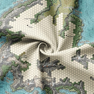 Map of Chult Indoor Wall Tapestry | Colored RPG Dungeons and Dragons Dnd 5e Tomb of Annihilation ...