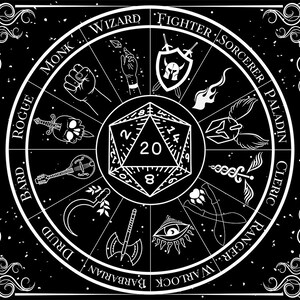 Dnd 5e Custom Indoor Wall Tapestry Black and White Dungeons and Dragons ...