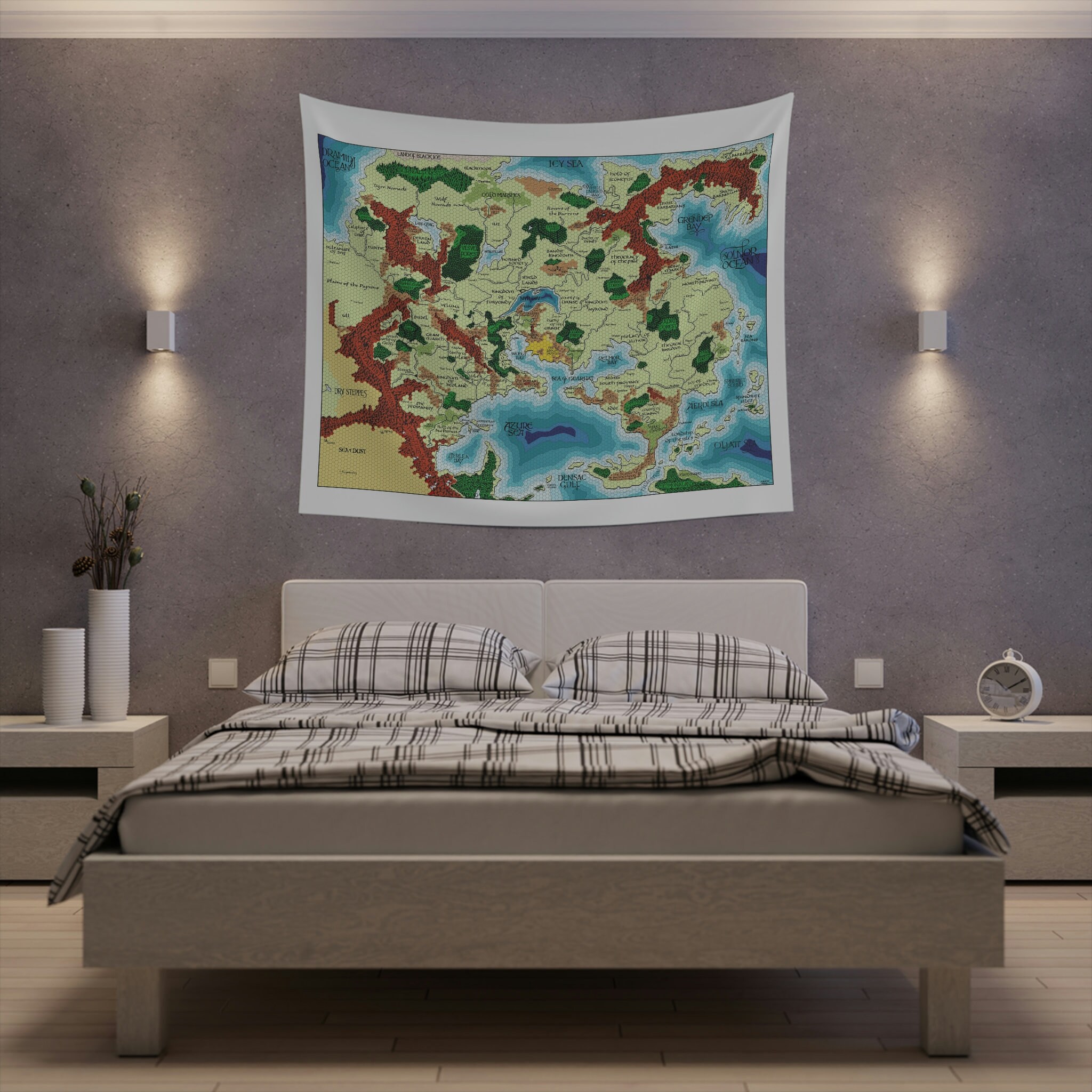 Dnd Greyhawk Wall Tapestry Flanaess Advanced Dungeons and - Etsy