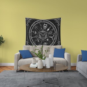 Dnd 5e Custom Indoor Wall Tapestry | Black and White Dungeons and ...