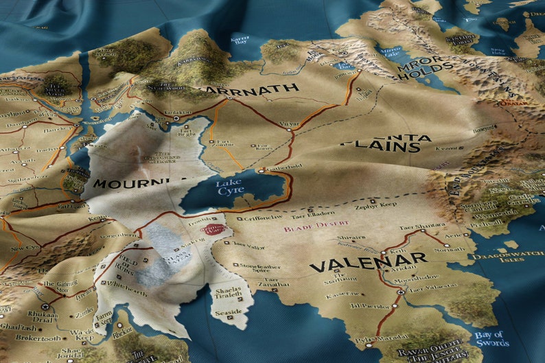 Map of Khorvaire Indoor Wall Tapestry Colored RPG Dungeons and Dragons ...