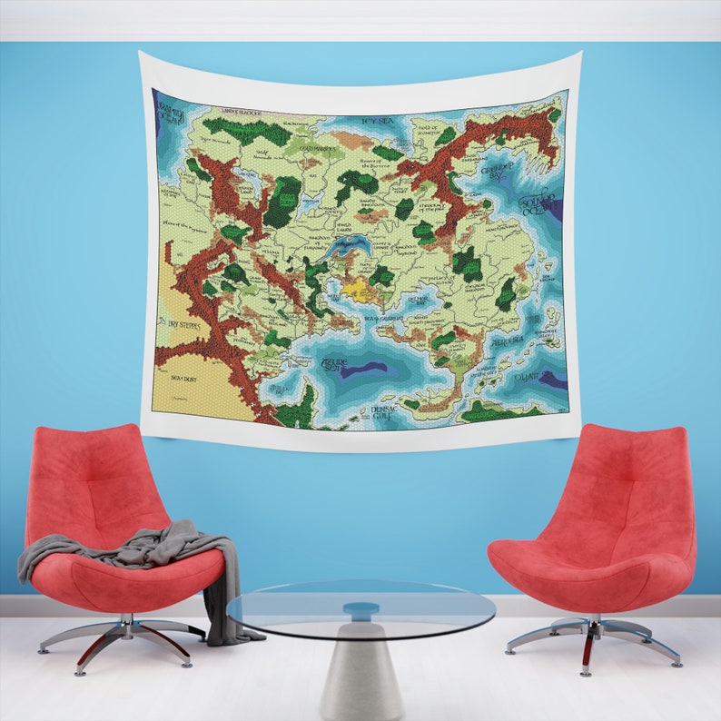 Dnd Greyhawk Wall Tapestry Flanaess Advanced Dungeons and Dragons Indoor RPG Map - Etsy