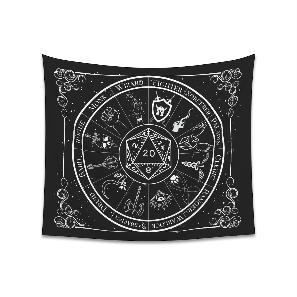 Dnd 5e Custom Indoor Wall Tapestry Black and White Dungeons - Etsy