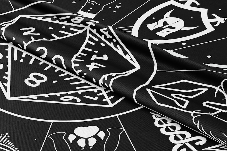 Dnd 5e Custom Indoor Wall Tapestry | Black and White Dungeons and ...