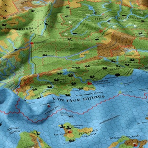 Mystara the Known World 1000 AC Indoor Wall Tapestry | Colored RPG ...