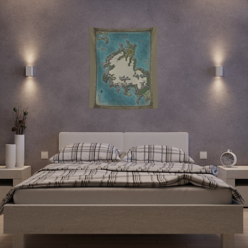 Map of Chult Indoor Wall Tapestry | Colored RPG Dungeons and Dragons ...