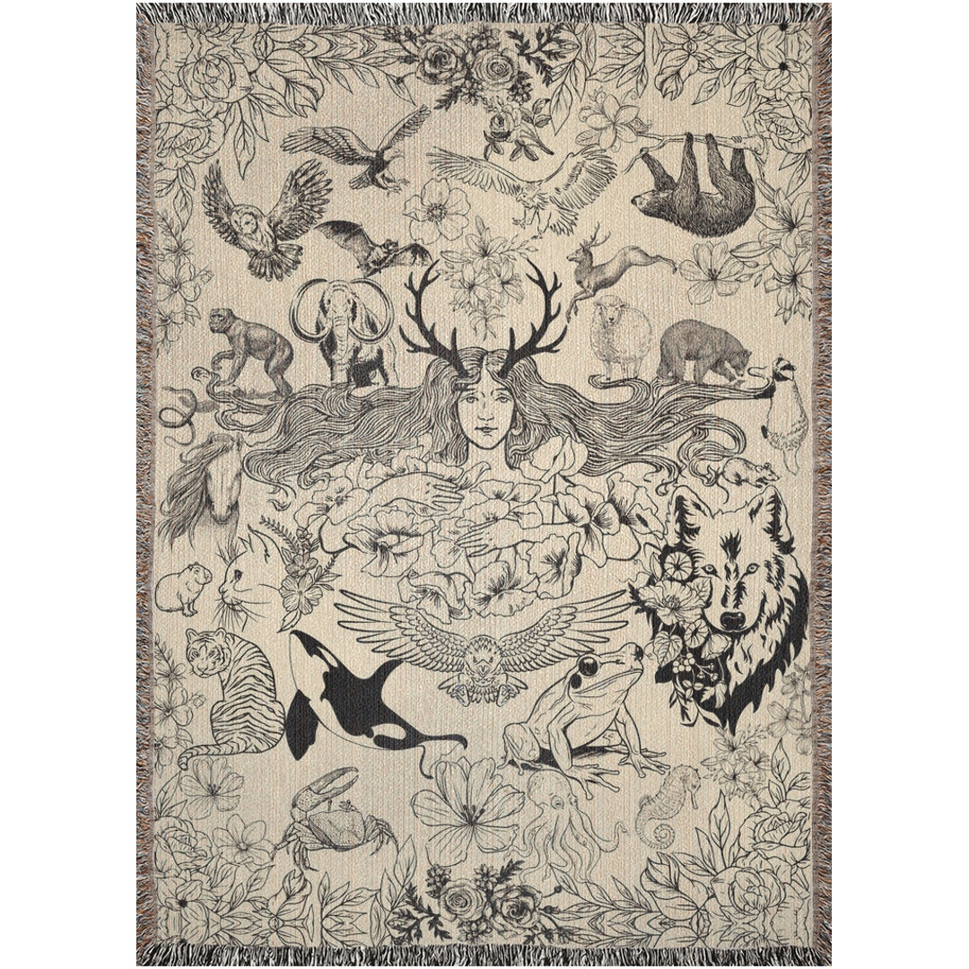 Flower Druid Blanket Dungeons & Dragons 5e Inspired Woven Blanket Ttrpg ...