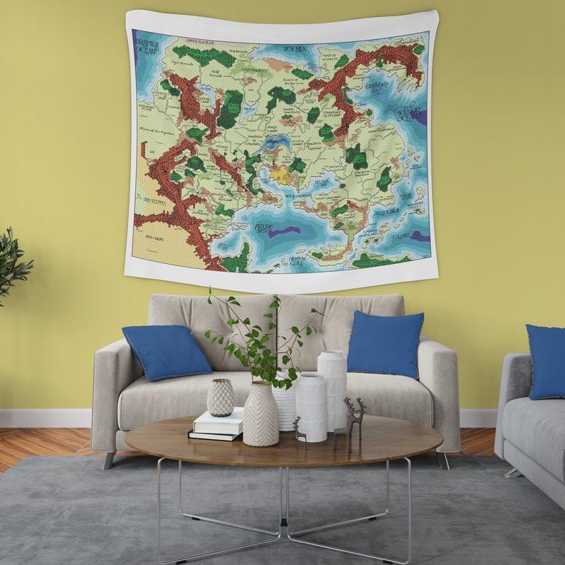 Dnd Greyhawk Wall Tapestry | Flanaess Advanced Dungeons and Dragons ...