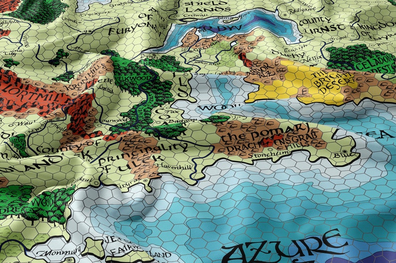 Dnd Greyhawk Wall Tapestry | Flanaess Advanced Dungeons and Dragons ...