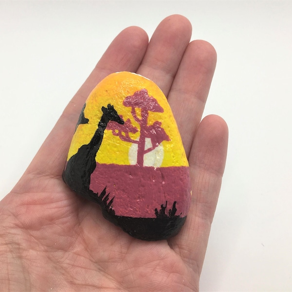 Painted Rock Giraffe - Etsy