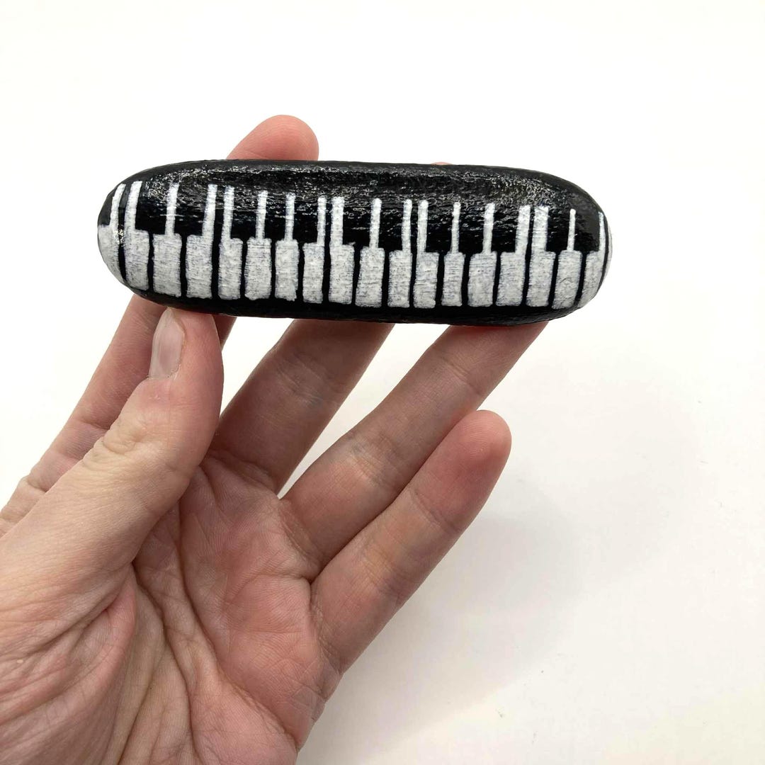 Long Piano Keys Rock - Musical Stones - Music Decor - Black and White ...