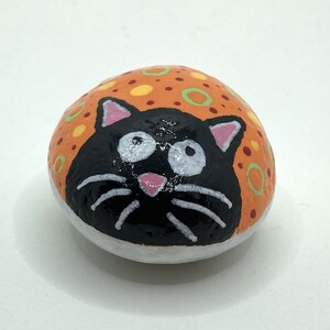 Cat Hand Painted Stone Garden Decor and Indoor Decor Cat Lover Gift ...