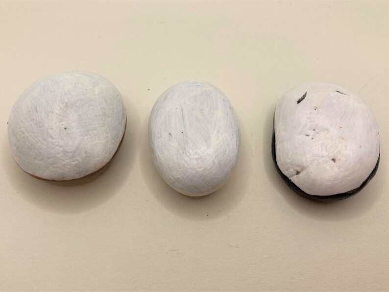 Set of 3 Teddy Bear Stones - Pocket Pets - Indoor Decor - Animal Lover ...