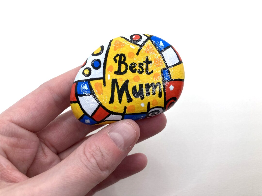 Best Mum Rock - Hand Painted Stones - Decorated Rocks - Mothers Day ...