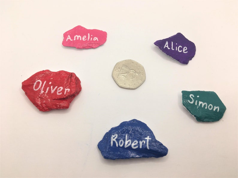 Simple Personalised Name Family Slate - Hand Painted Slate - Grave ...