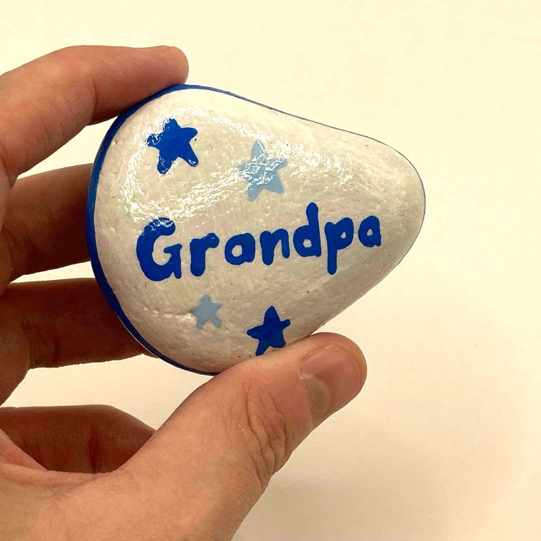 Grandpa Rock - Gift for Grandpa - Bereavement Rock - Hand Painted ...