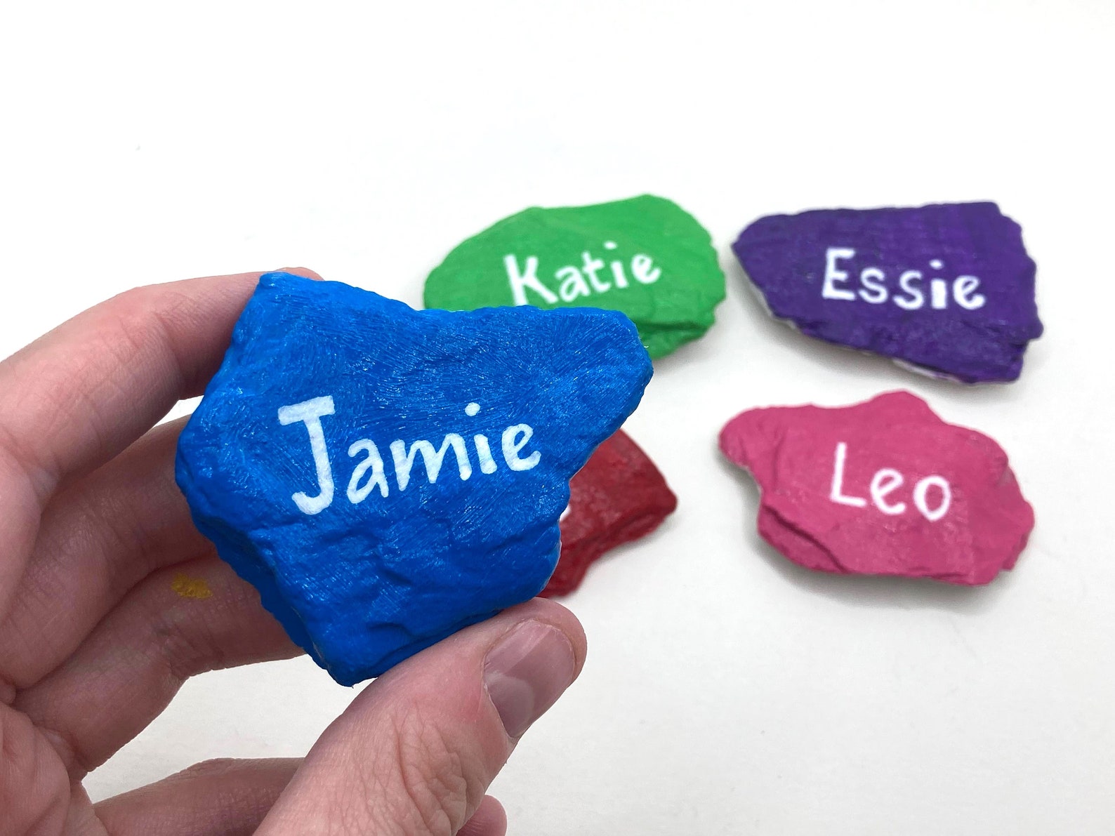 Simple Personalised Name Family Slate Hand Painted Slate - Etsy UK