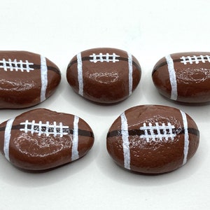 Set of 5 American Football Stones - Garden Decor - Indoor Decor ...