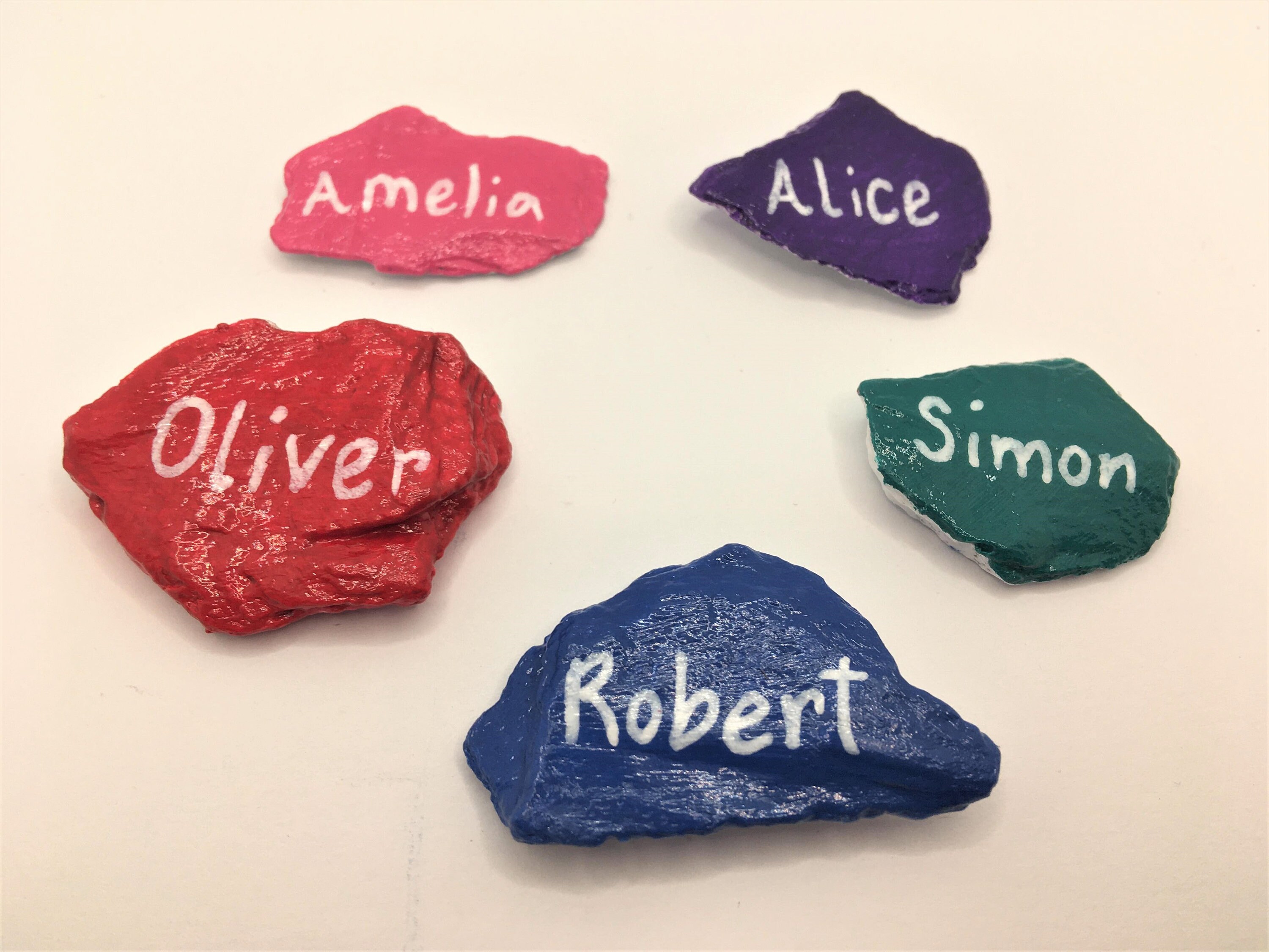 Simple Personalised Name Family Slate - Hand Painted Slate - Grave ...
