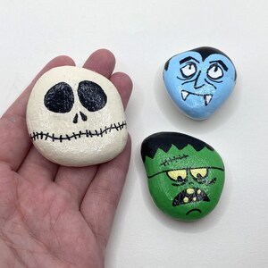3 X Halloween Rocks - Halloween Decorations - Spooky Gifts - Vampire ...