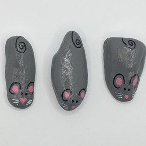 Made to Order - Mice Rocks - Mouse Decor - Ornamental Stones for the ...