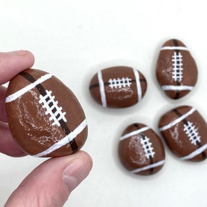 Set of 5 American Football Stones - Garden Decor - Indoor Decor ...