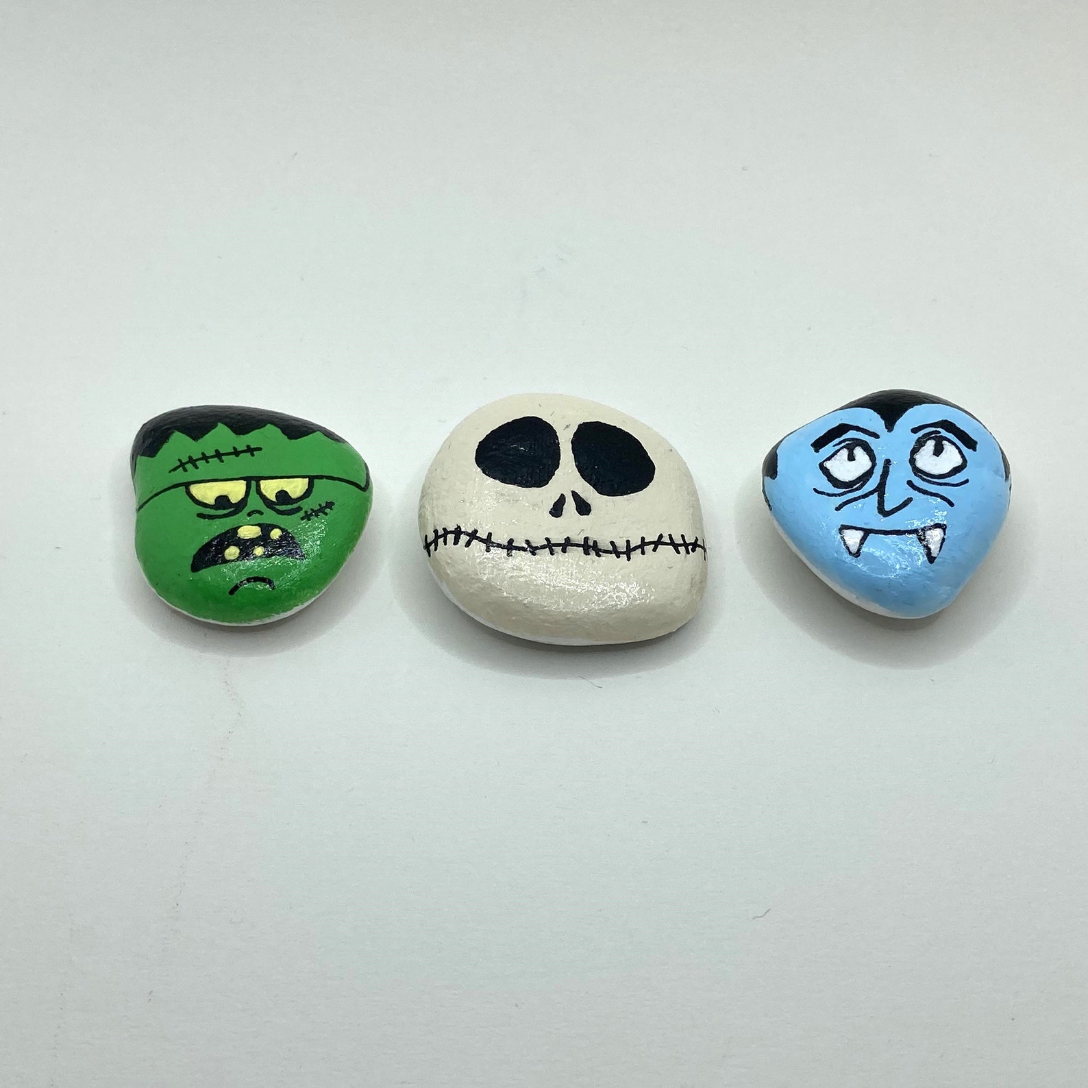 3 X Halloween Rocks - Halloween Decorations - Spooky Gifts - Vampire ...