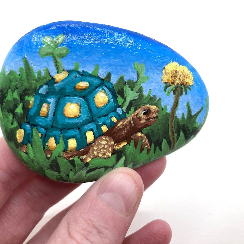 Painted Rock Turtle - Etsy