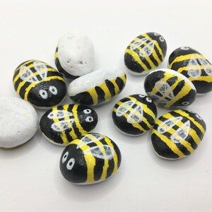 Bees (pebbles and Bigger) - Minimum 2 Bees to 15 - for Fairy Gardens ...