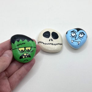 3 X Halloween Rocks - Halloween Decorations - Spooky Gifts - Vampire ...