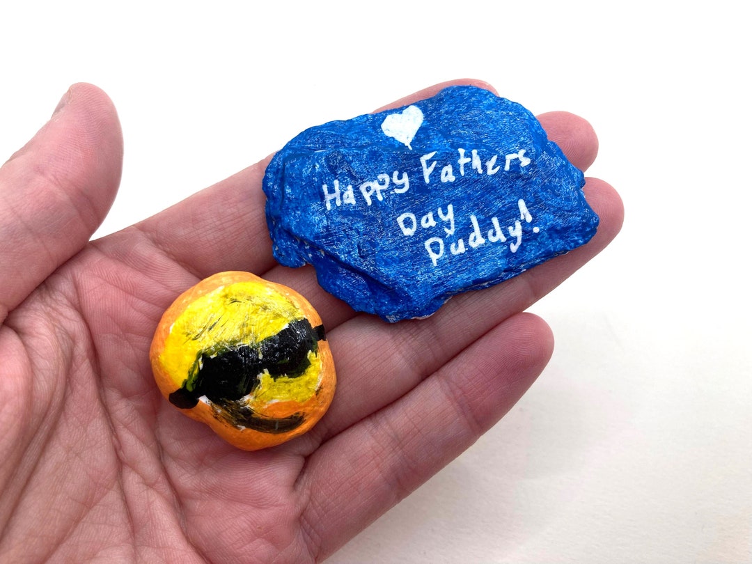 Father's Day Rocks (by My 9 Year Old Daughter) - Rocks for Dad - Stones ...