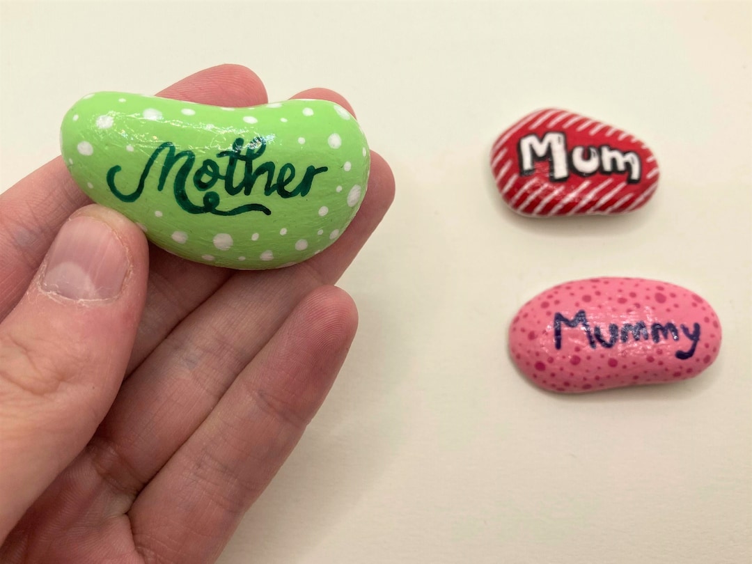 Rocks for Mum - Stones for Mother - Unique Gift - Pocket Rock - Hand ...