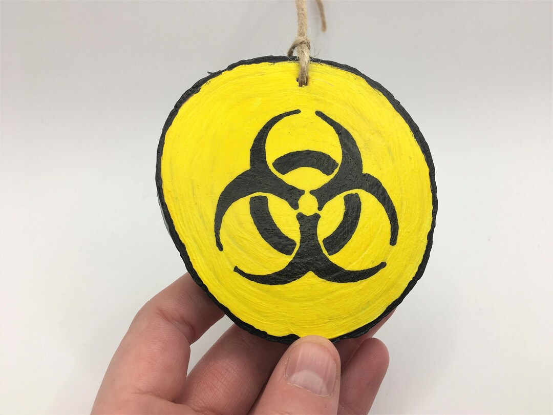 7.5x7.5cm Joke Toilet Door Sign - Biohazard Door Hanging Sign ...