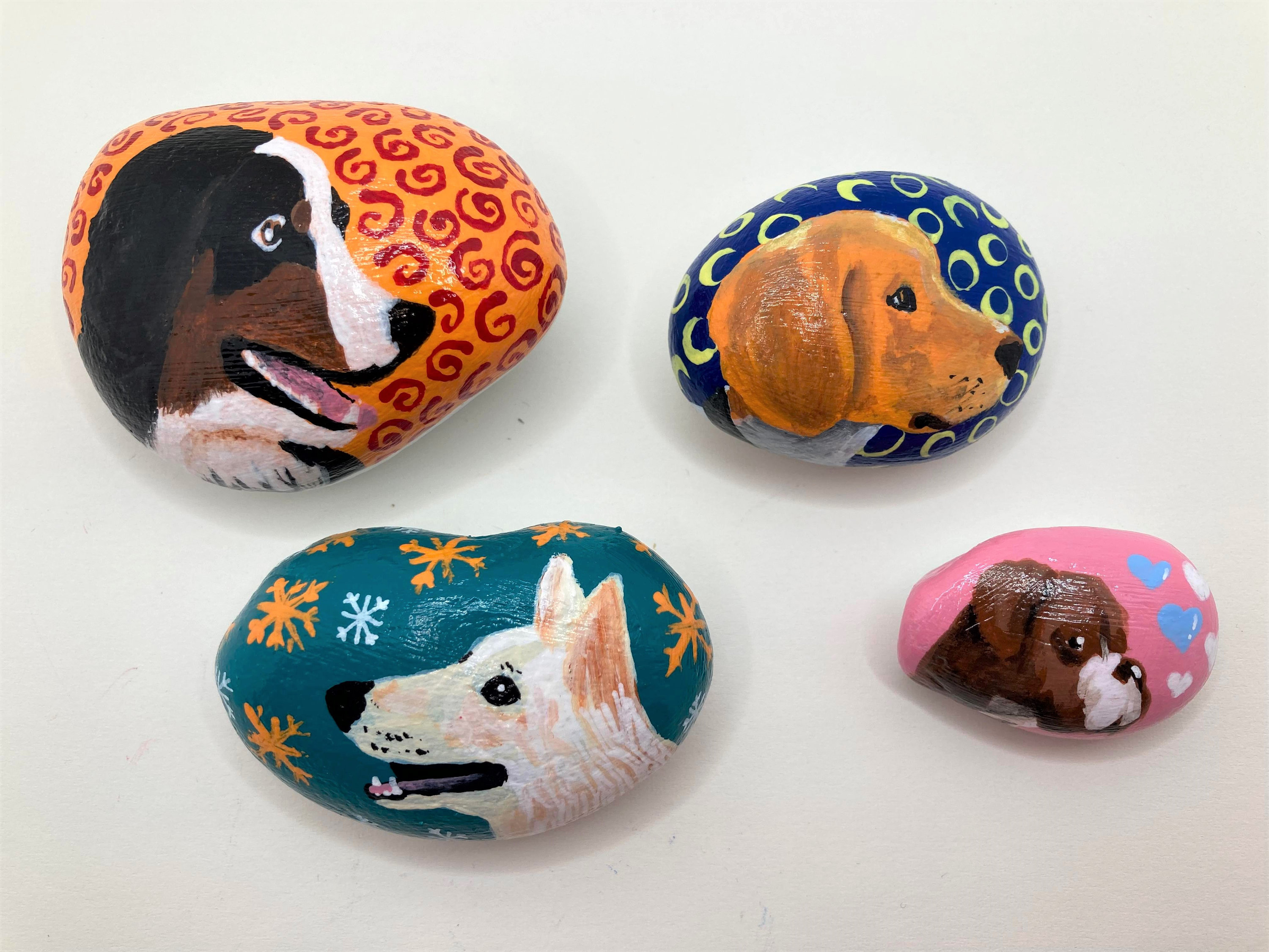 A Personalised Rock of YOUR Dog Hand Painted Stone - Etsy UK