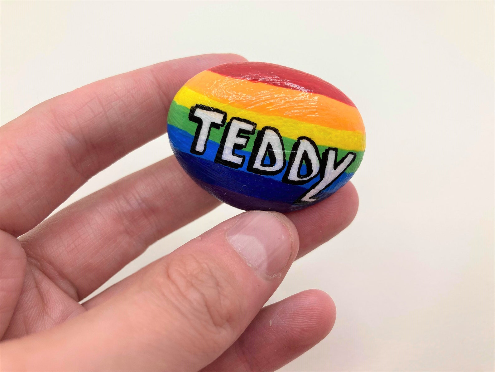 Rainbow Personalised Name Family Rocks Stones Christmas | Etsy