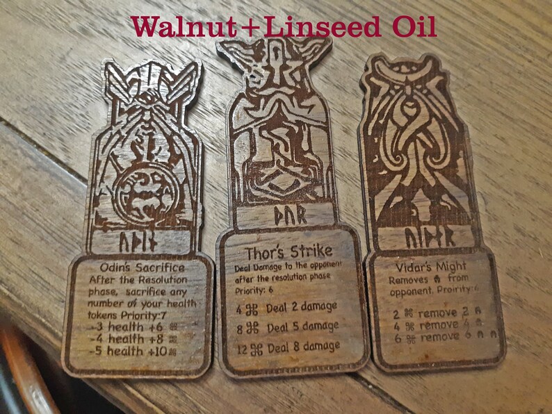 Laser Engraved Orlog Norse God Idols Set 20 Gods - Etsy