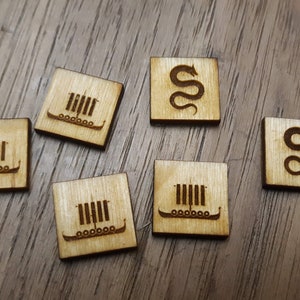 20 Custom Single-sided Laser Engraved Game Wood Tokens - Etsy