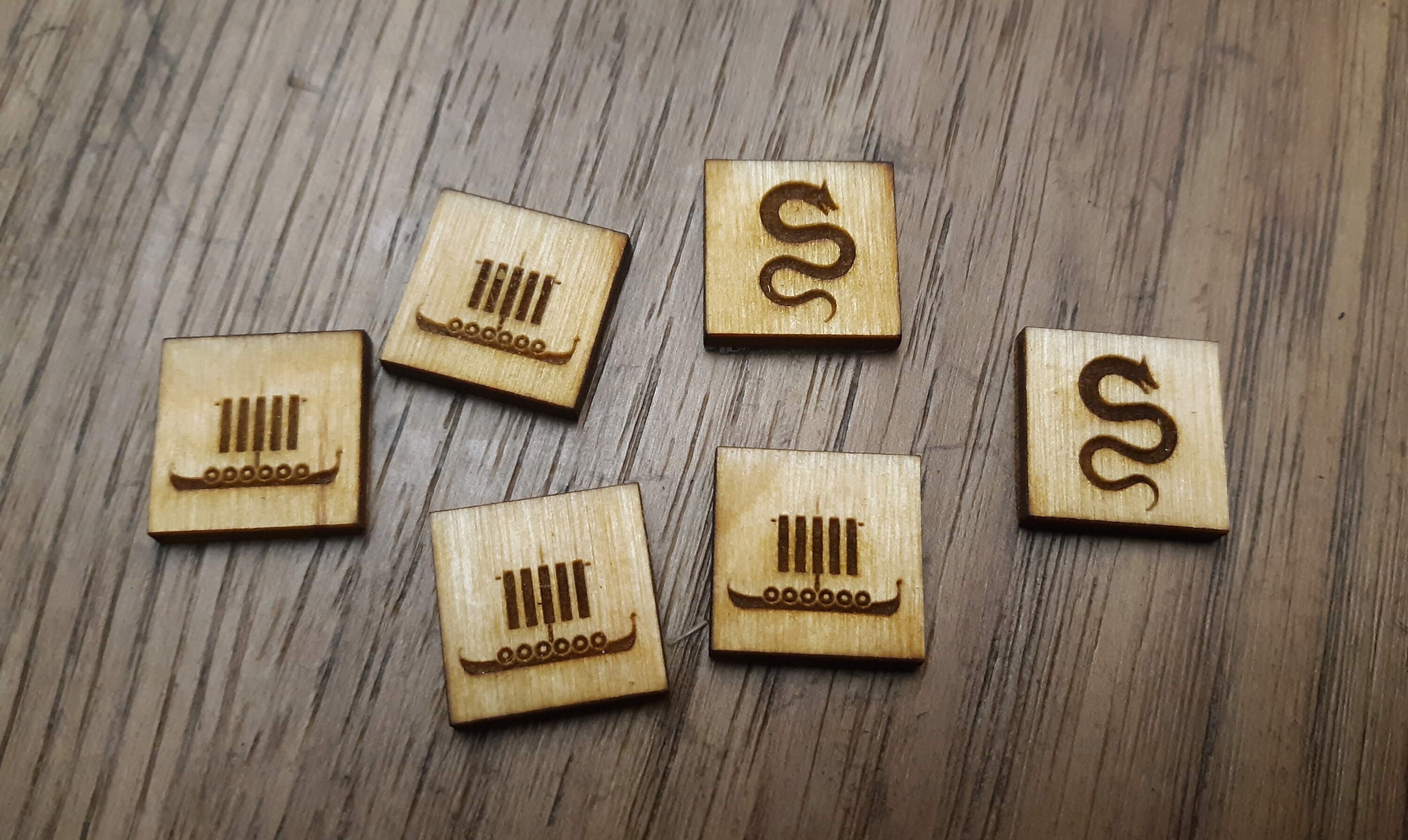 20 Custom Single-sided Laser Engraved Game Wood Tokens - Etsy