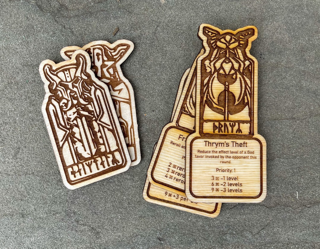 Laser Engraved Orlog Norse God Idols Set (20 Gods) - Etsy