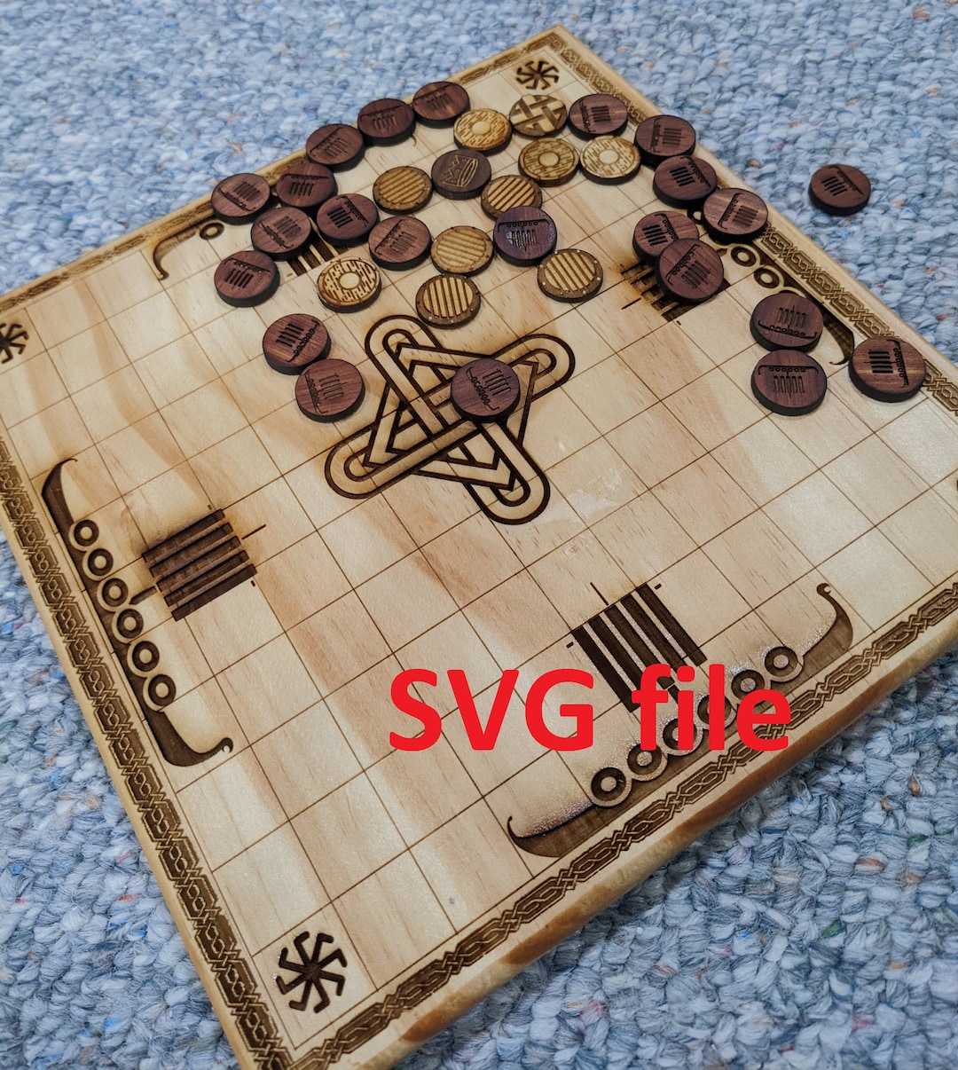 Hnefatafl (viking Chess) SVG File Set - Etsy