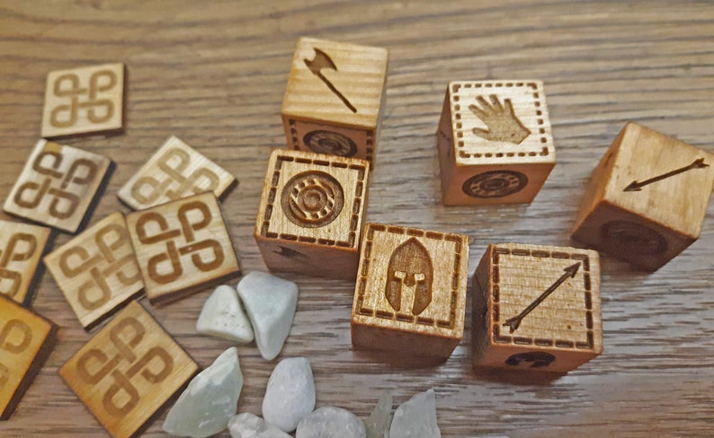 Complete Orlog Game Set 20 Gods 12 Dice 30 Tokens 30 - Etsy