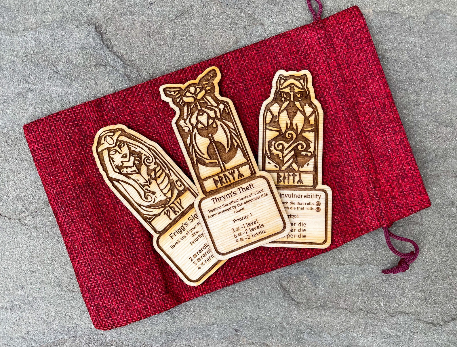 Laser Engraved Orlog Norse God Idols Set 20 Gods - Etsy